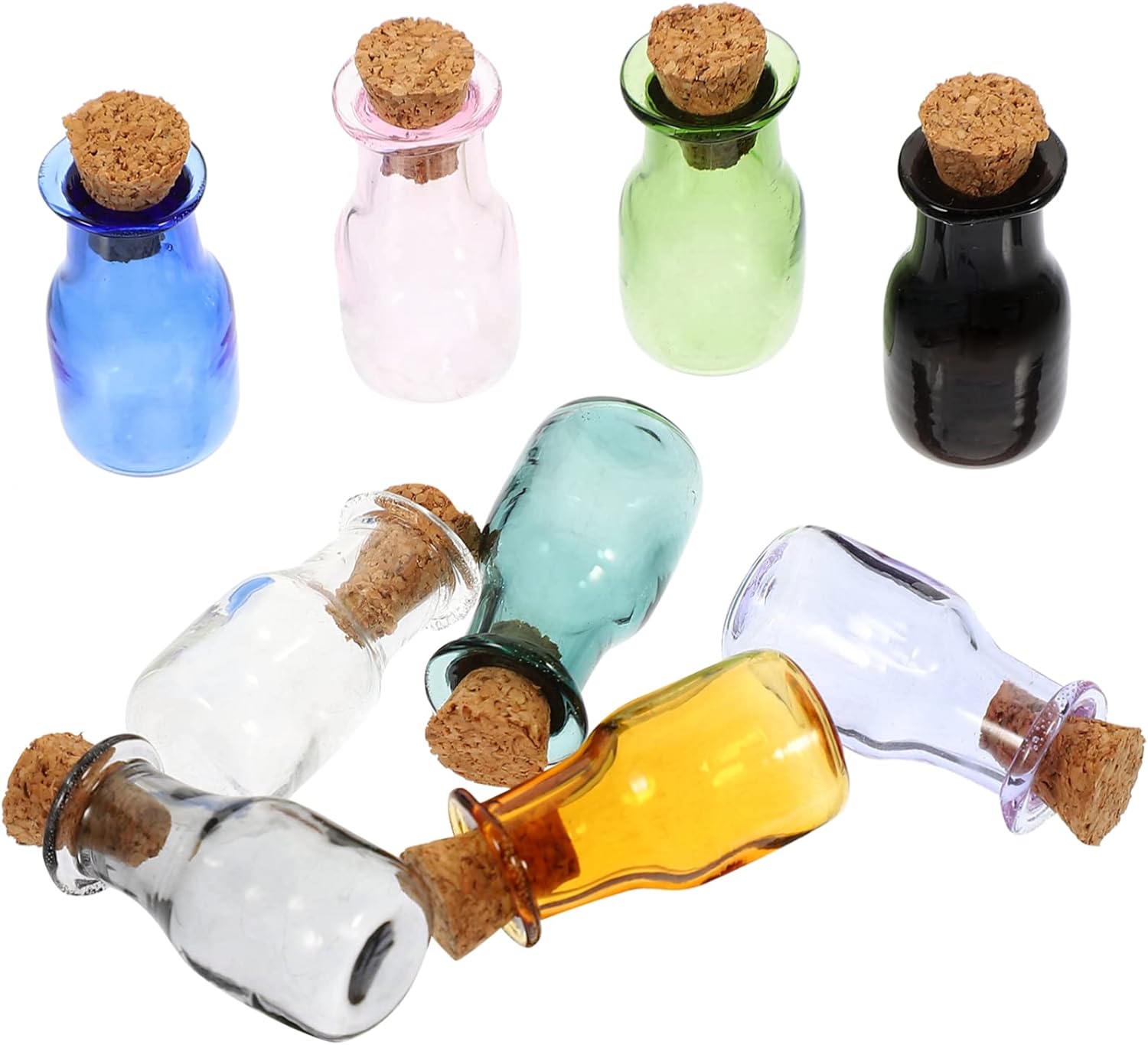 Amazon.com: Zerodeko 9pcs Mini Glass Bottle Glass Jars with Cork ...