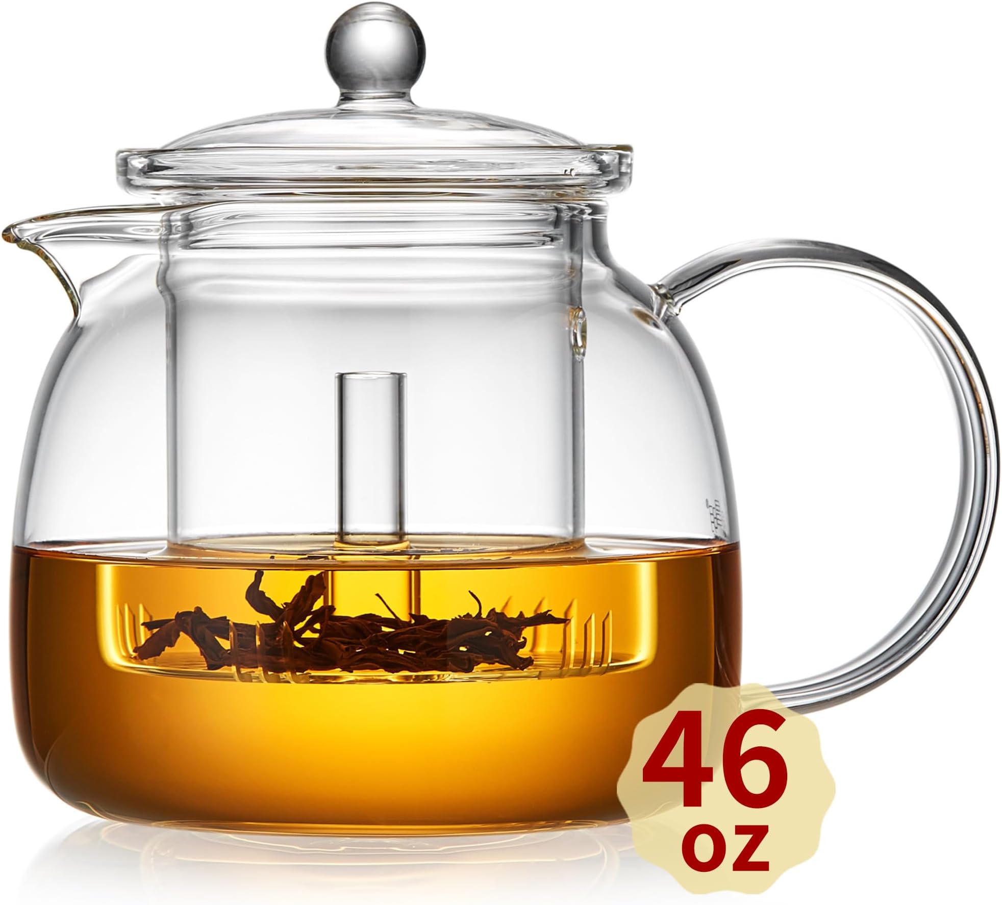 Amazon.com | Primula Daisy Borosilicate 40oz Glass Teapot with Glass ...