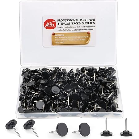 Amazon.com : PTC Office 120PCS Steel Thumbtacks Drawing Pins Plastic ...