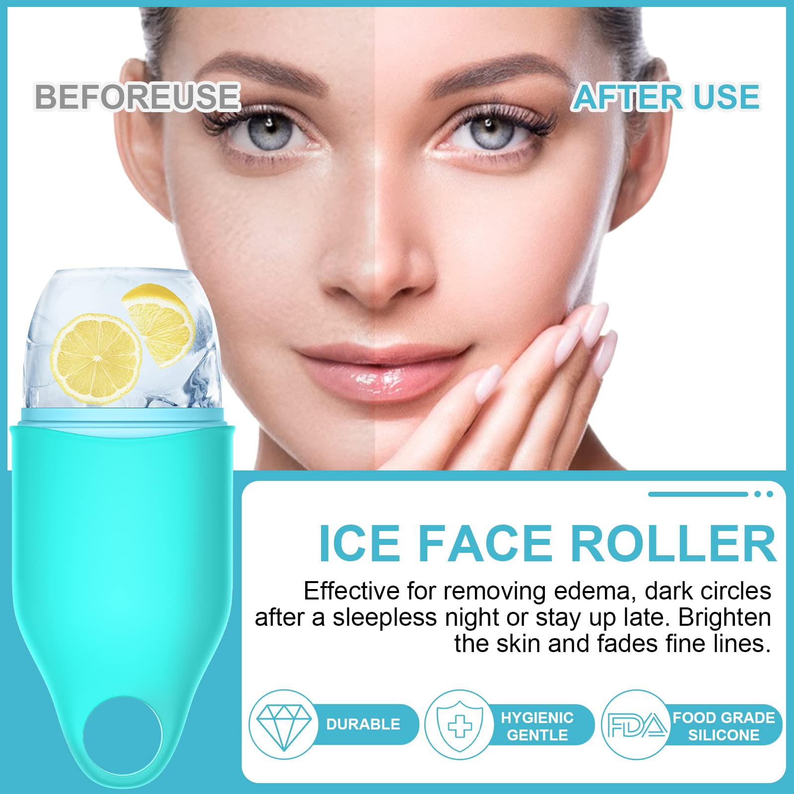 Snapklik.com : Ice Face Roller, 2022 Upgraded Ice Roller For Face And ...
