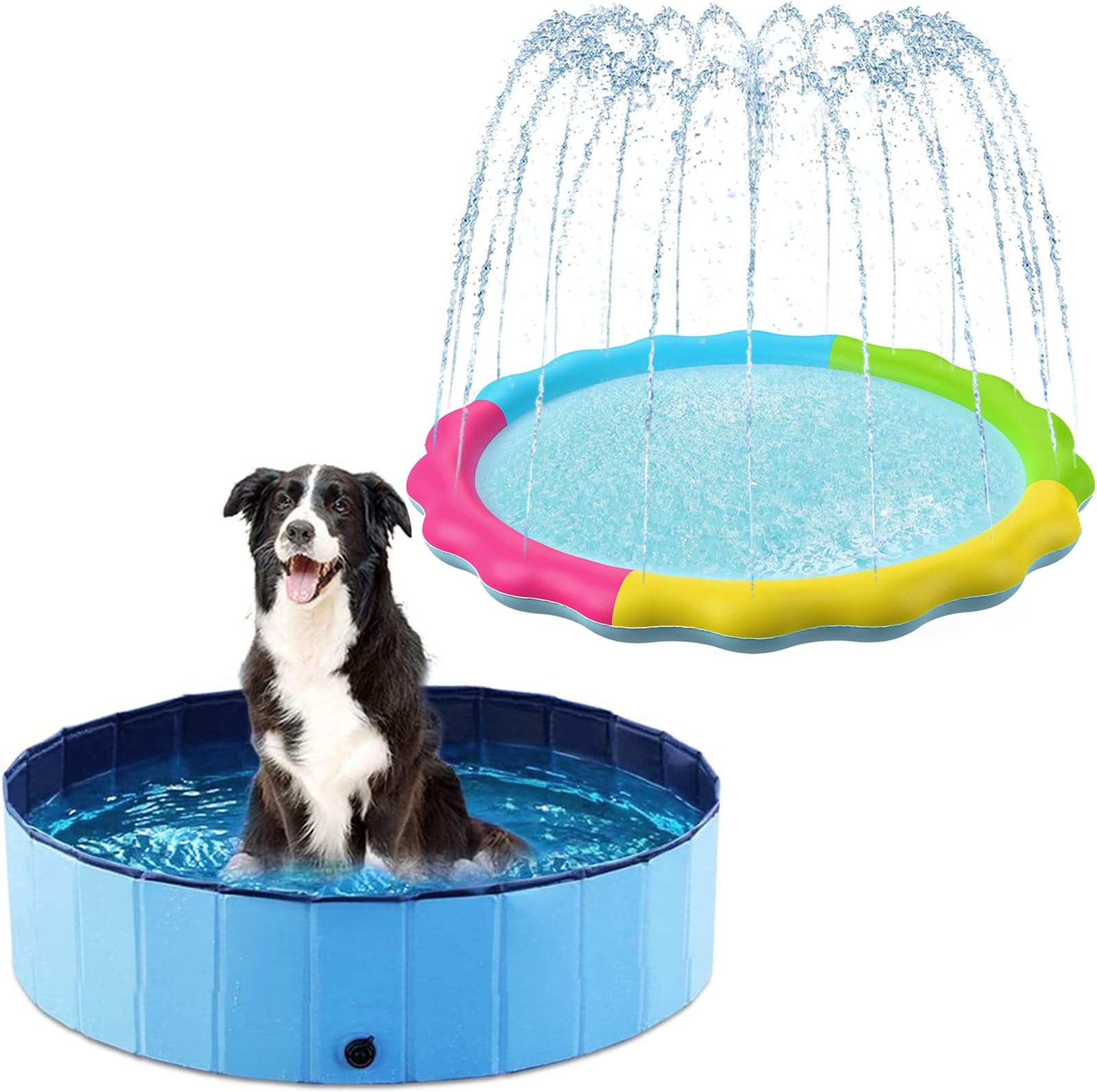 Amazon.com: Jasonwell Foldable Dog Pet Bath Pool and Kids Dog Splash ...