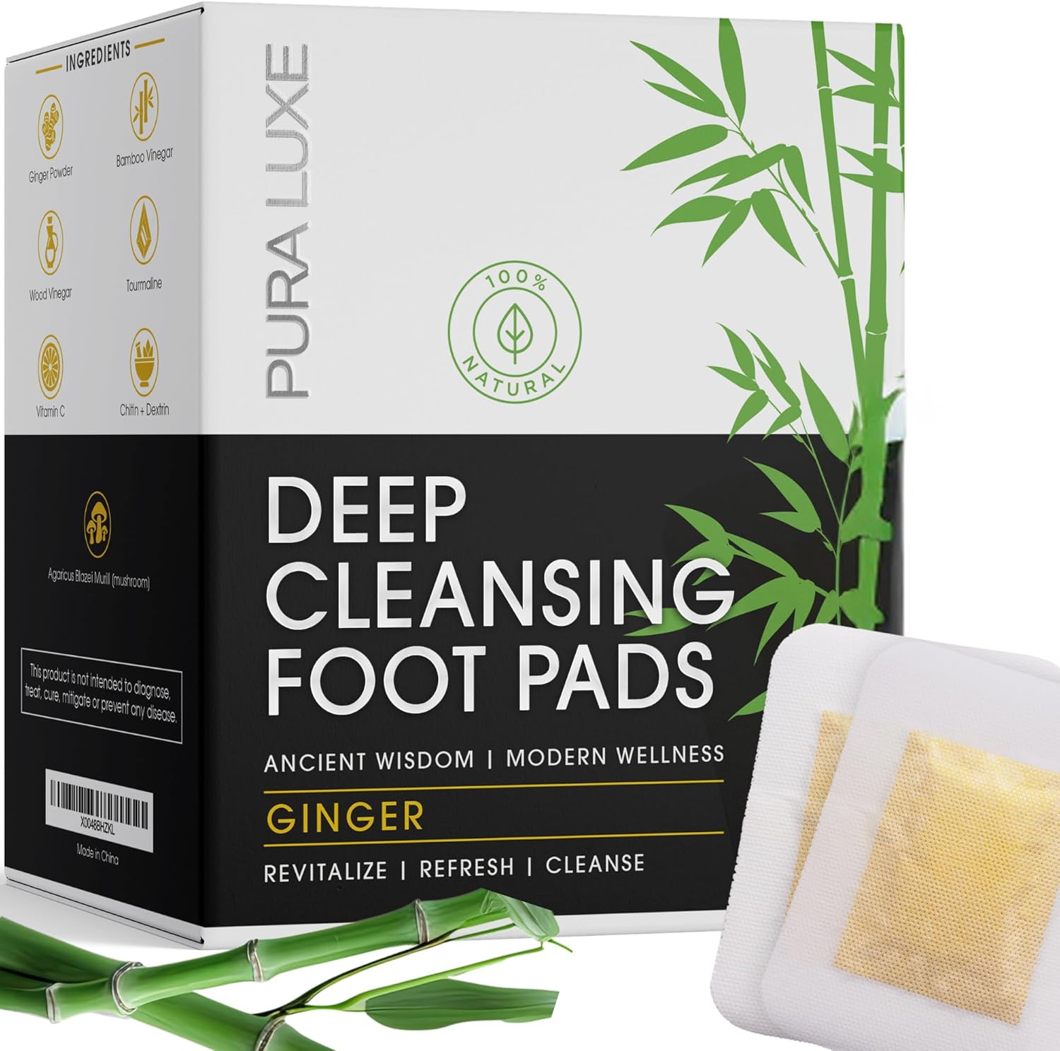 Amazon.com: Deep Cleansing Foot Pads for Better Sleep | Natural Bamboo ...