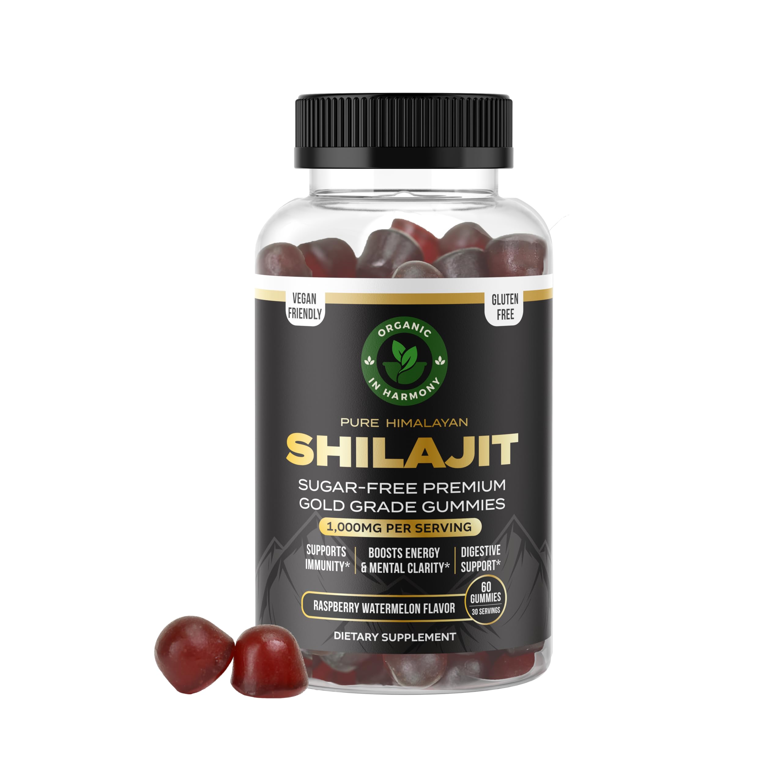 Amazon.com: 30,000 MG Pure Himalayan Organic Shilajit Gummies for Men ...