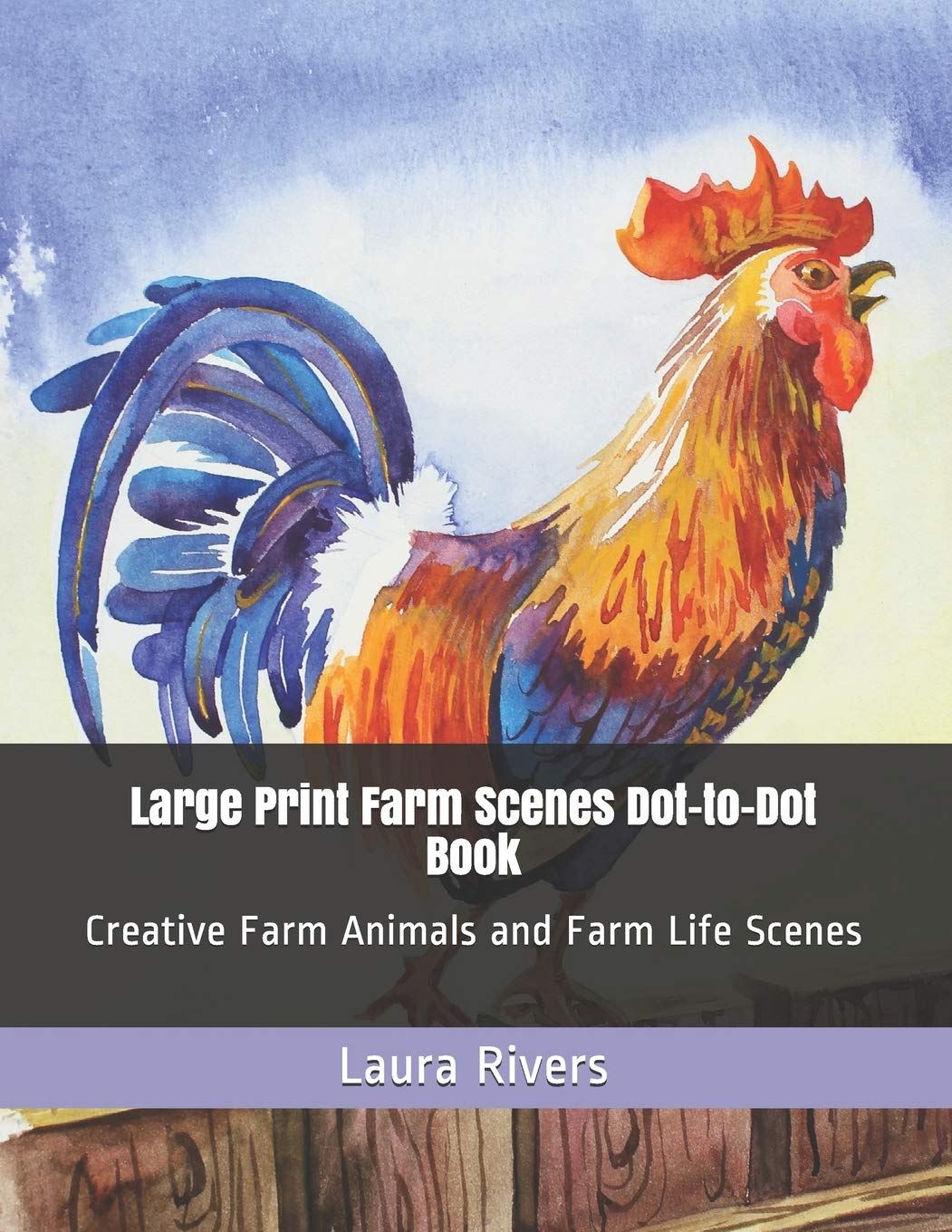 Large Print Farm Scenes Dot-to-Dot Book: Creative Farm Animals and Farm ...