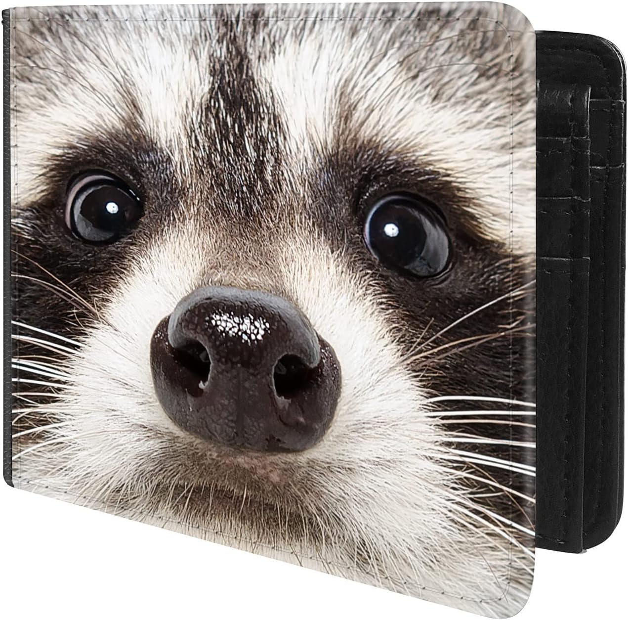 Amazon.com: Trofung (Raccoon Face Muzzle Front Pocket Slim Bifold ...