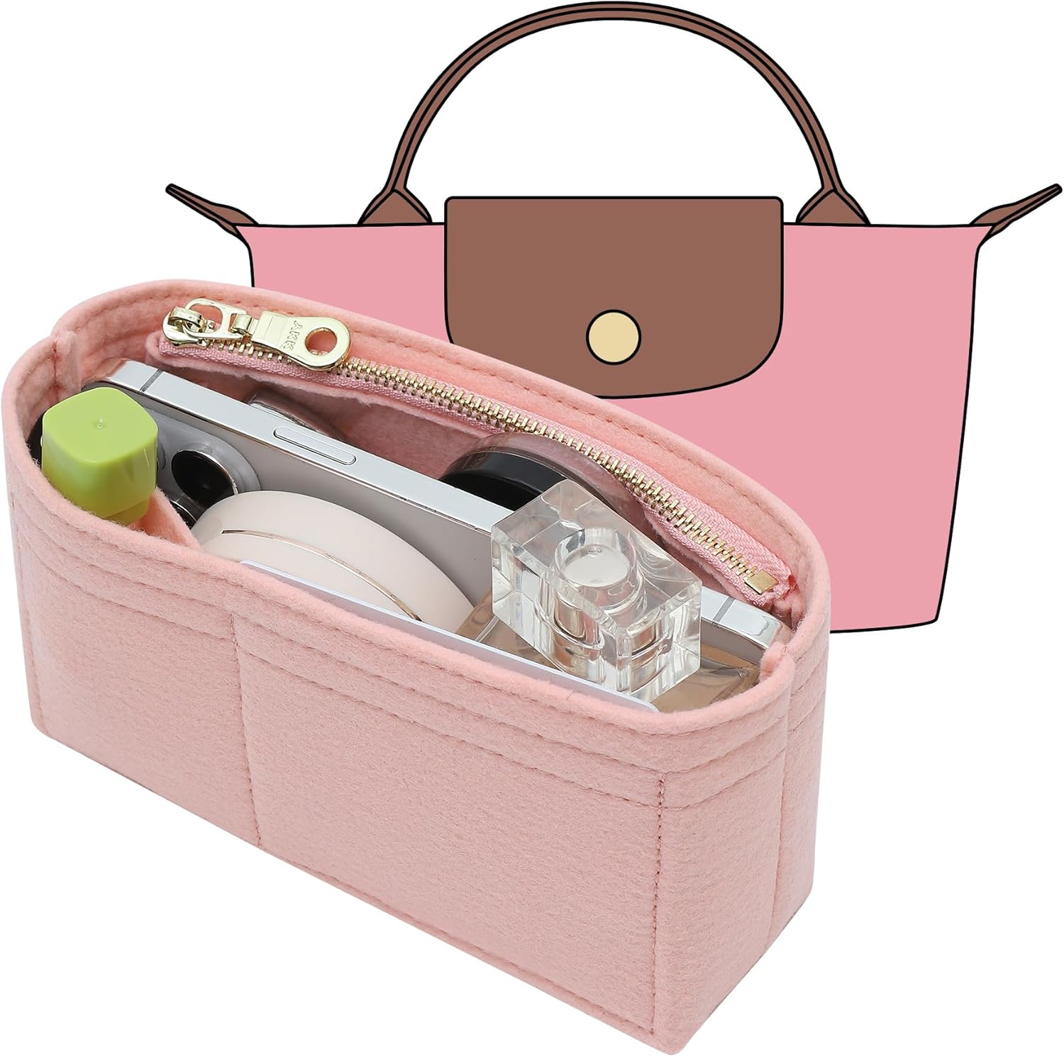Amazon.com: KESOIL Small Purse Organizer Insert Compatible with ...