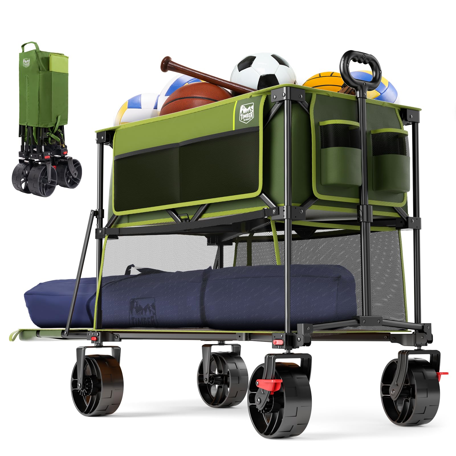 Amazon.com : TIMBER RIDGE 400L Large Capacity Folding Double Decker ...