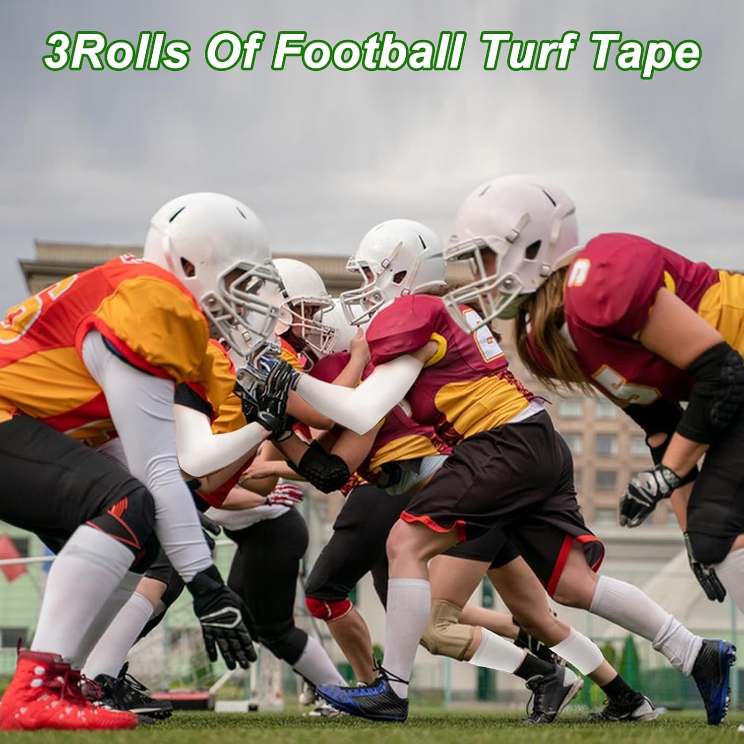 3 Roll of Football Turf TapeWaterproof Sport Tape Extra Wide Athletic ...
