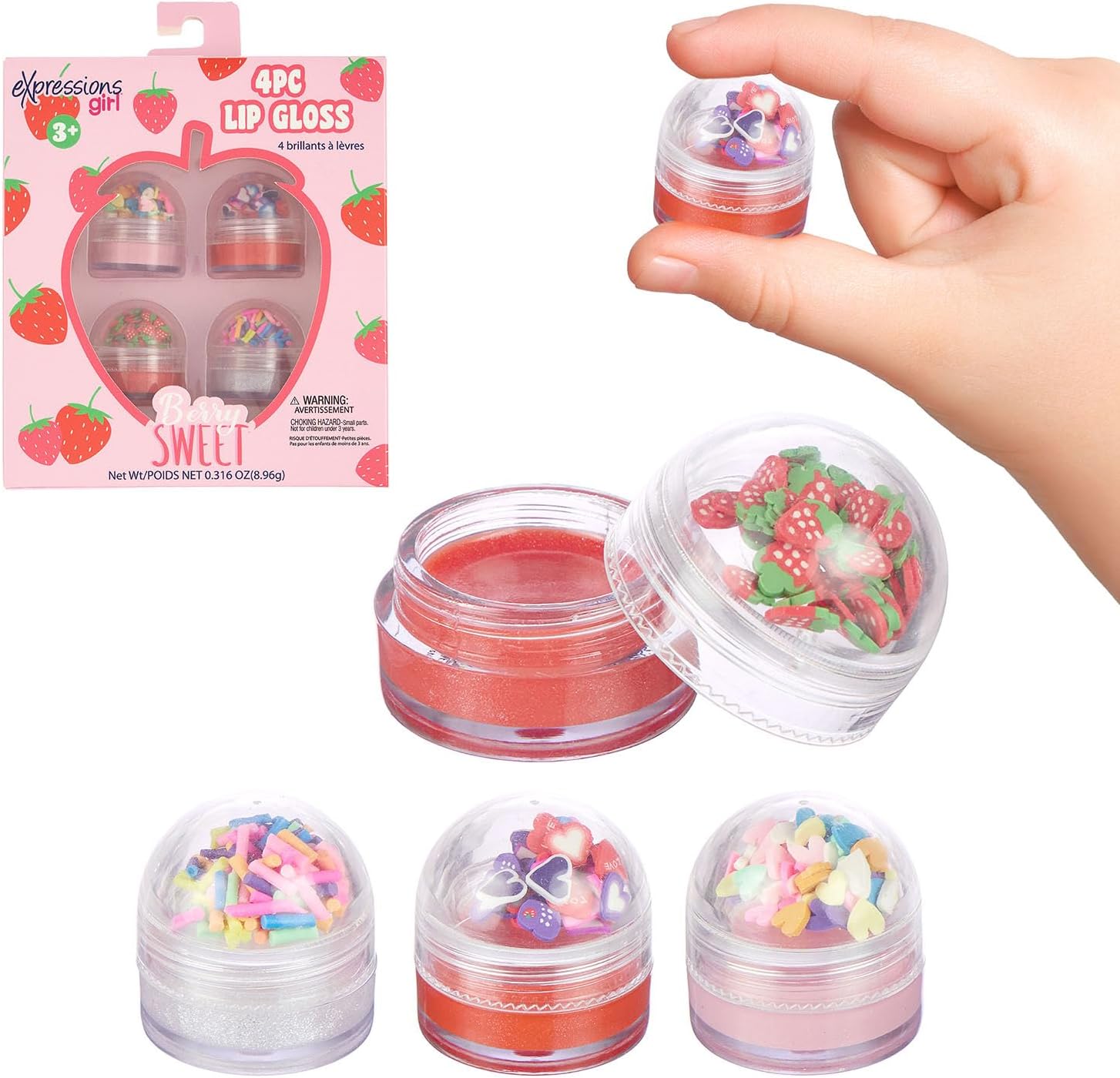 Amazon.com : IBI Keychain Lip Glosses Set, Girls Party Favor Including ...
