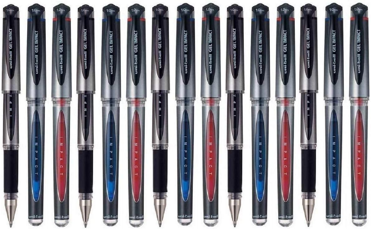 Uni Ball Assorted Colour Pack Of Capped (UM-153S) Gel Impact Rollerball ...