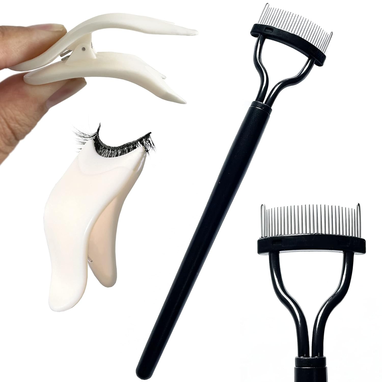 Amazon.com : Eyelash Comb Lash Clip, Eyebrow Brush Eyelash Separator ...