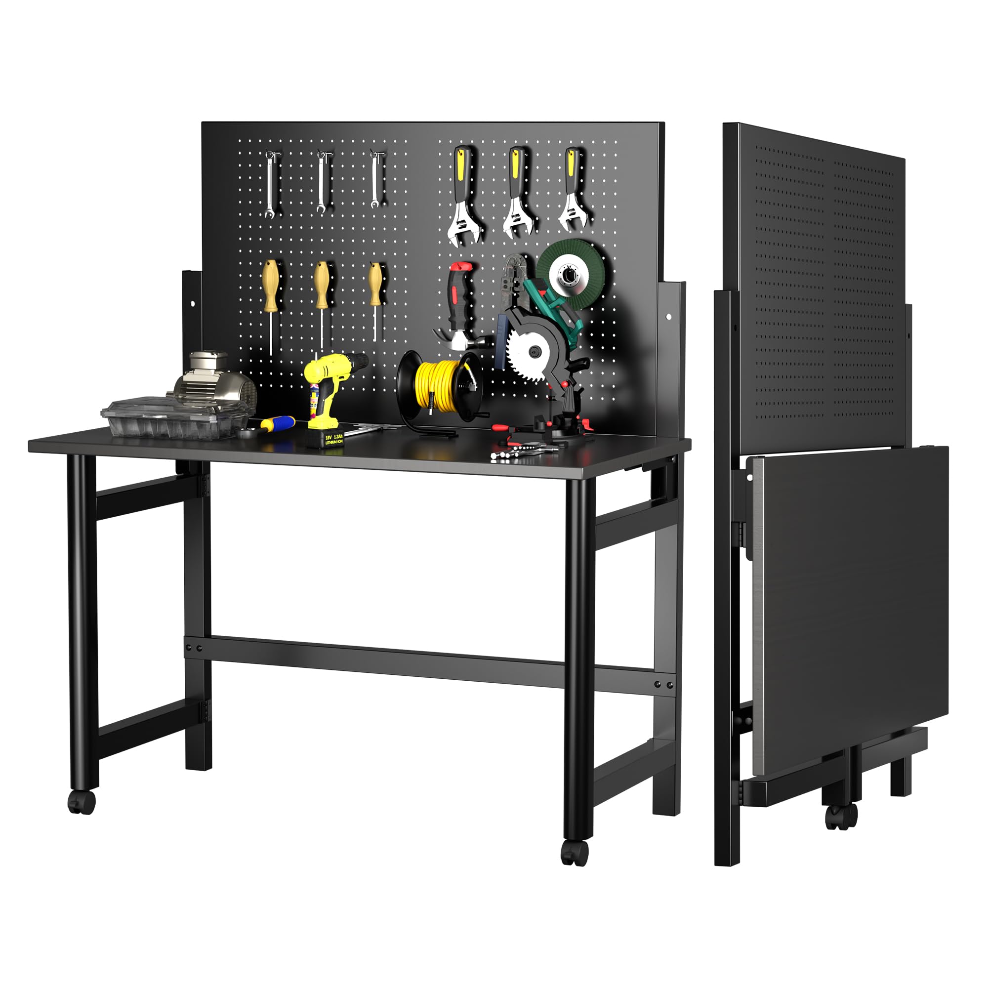 Snapklik.com : NICOMOW Heavy-Duty Wall-Mounted Workbench,Work Bench ...