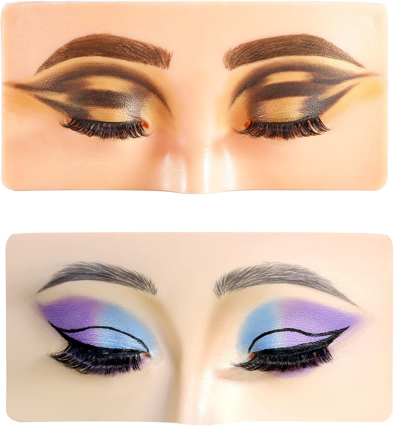 DE’LANCI Makeup Practice Face Board, 5D Realistic Bionic Skin Pad ...