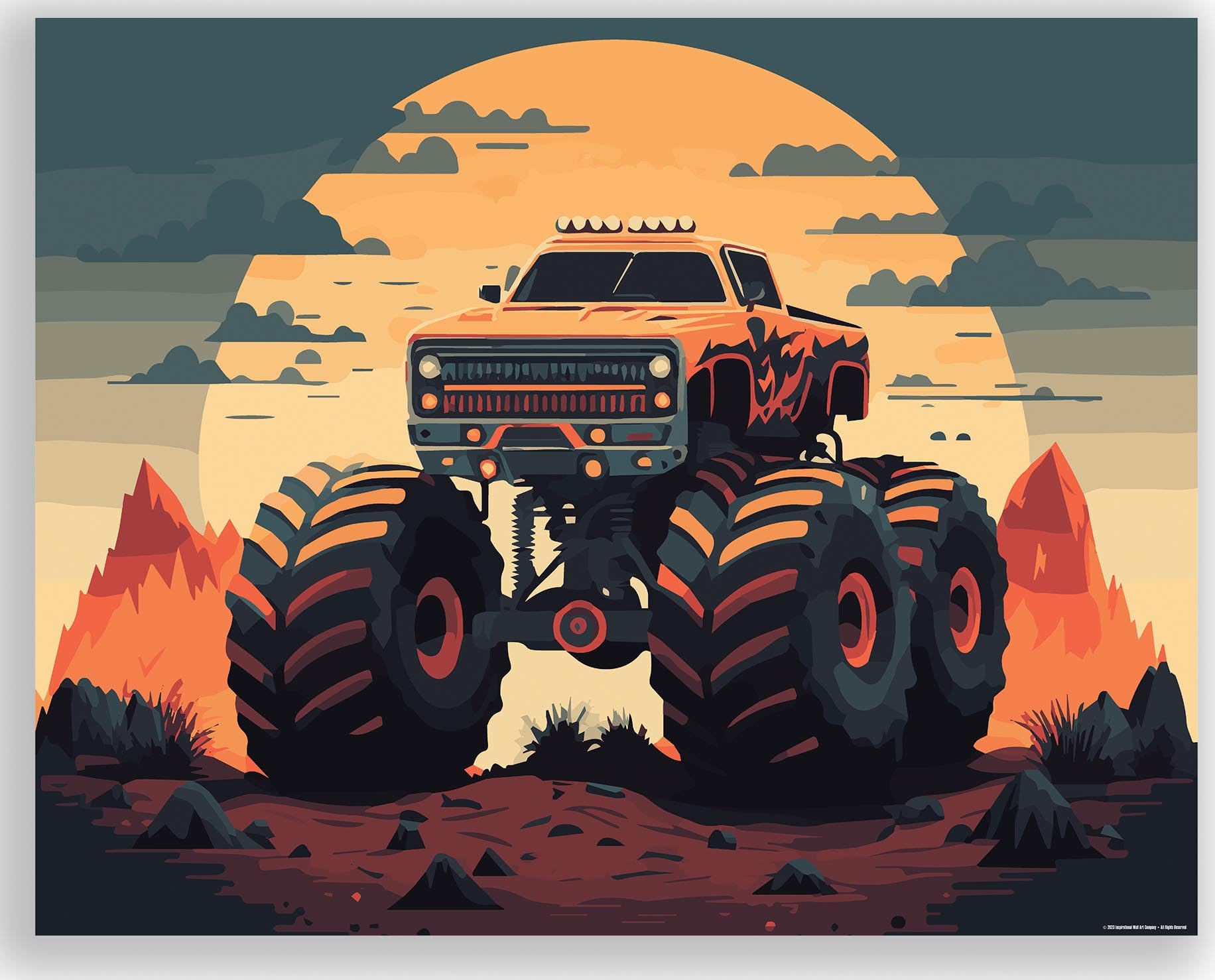 Amazon.com: Inspirational Wall Art Co. - Destroyer | Monster Truck ...