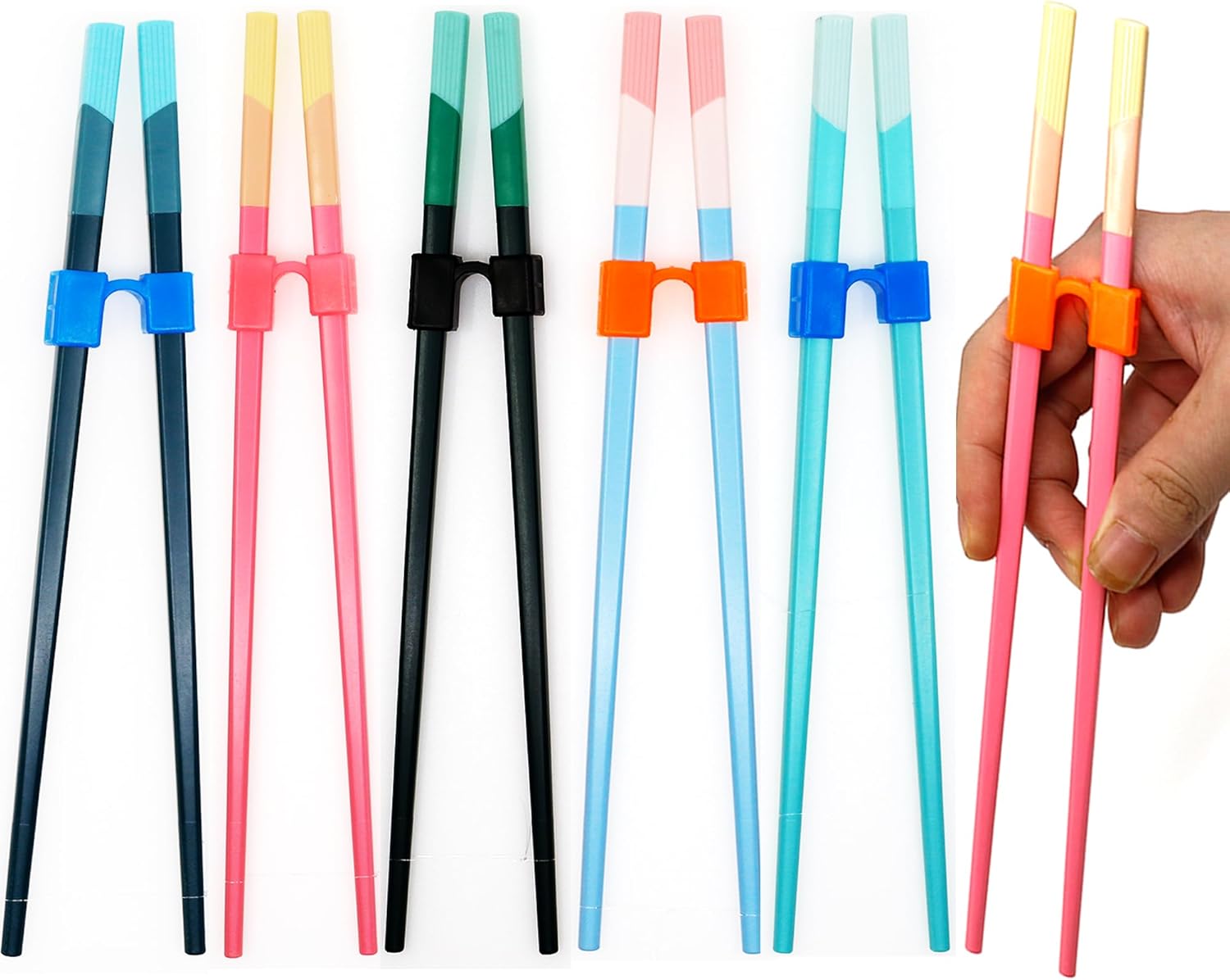 Amazon.com: Fejapa 5 Pairs Chopstick Helpers Training Chop sticks Adult ...