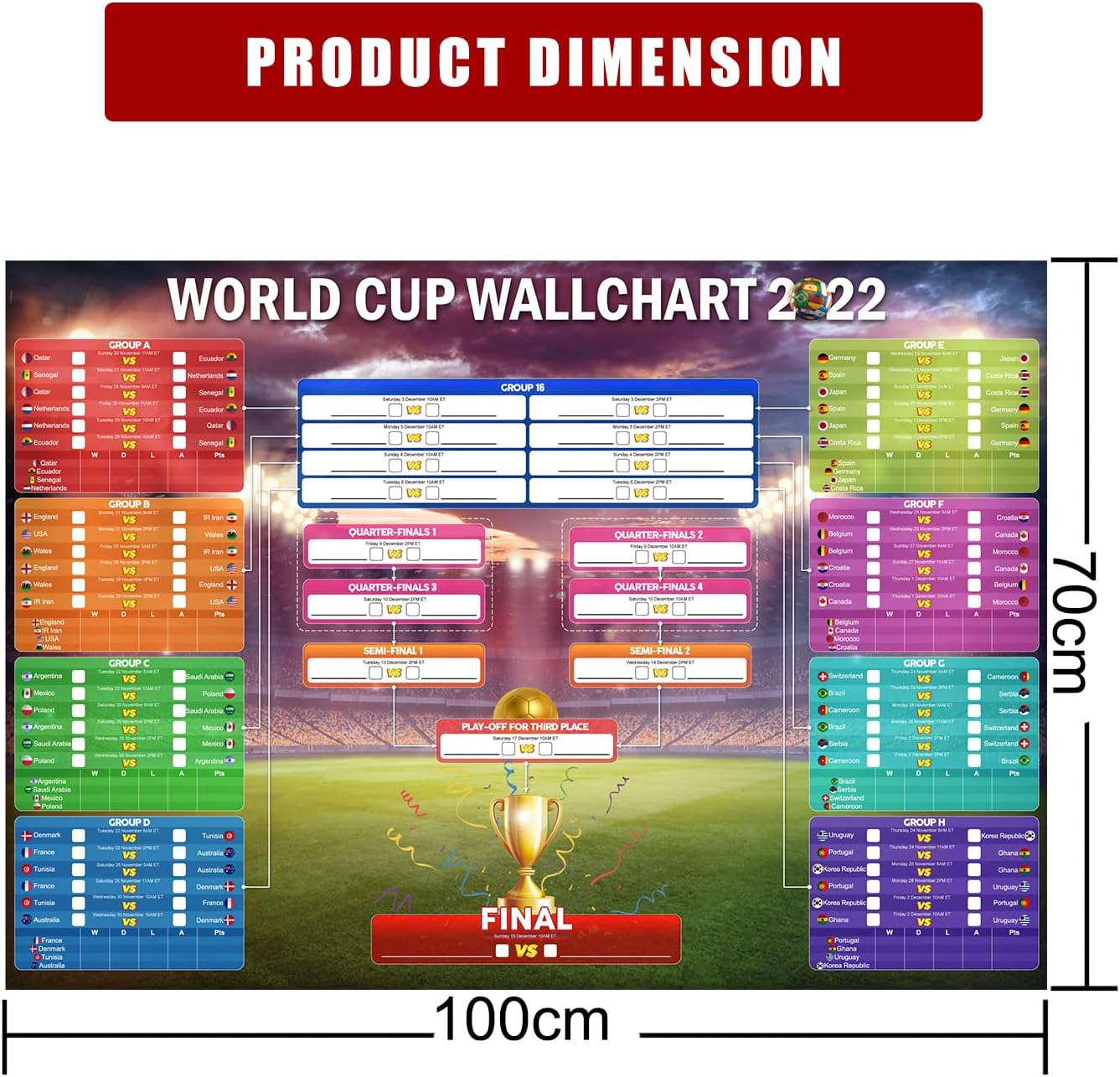 Buy World Cup Wallchart 2022 Qatar 2022 World Soccer Football Cup Game buy-world-cup-wallchart-2022-qatar-2022-world-soccer-football-cup-game
