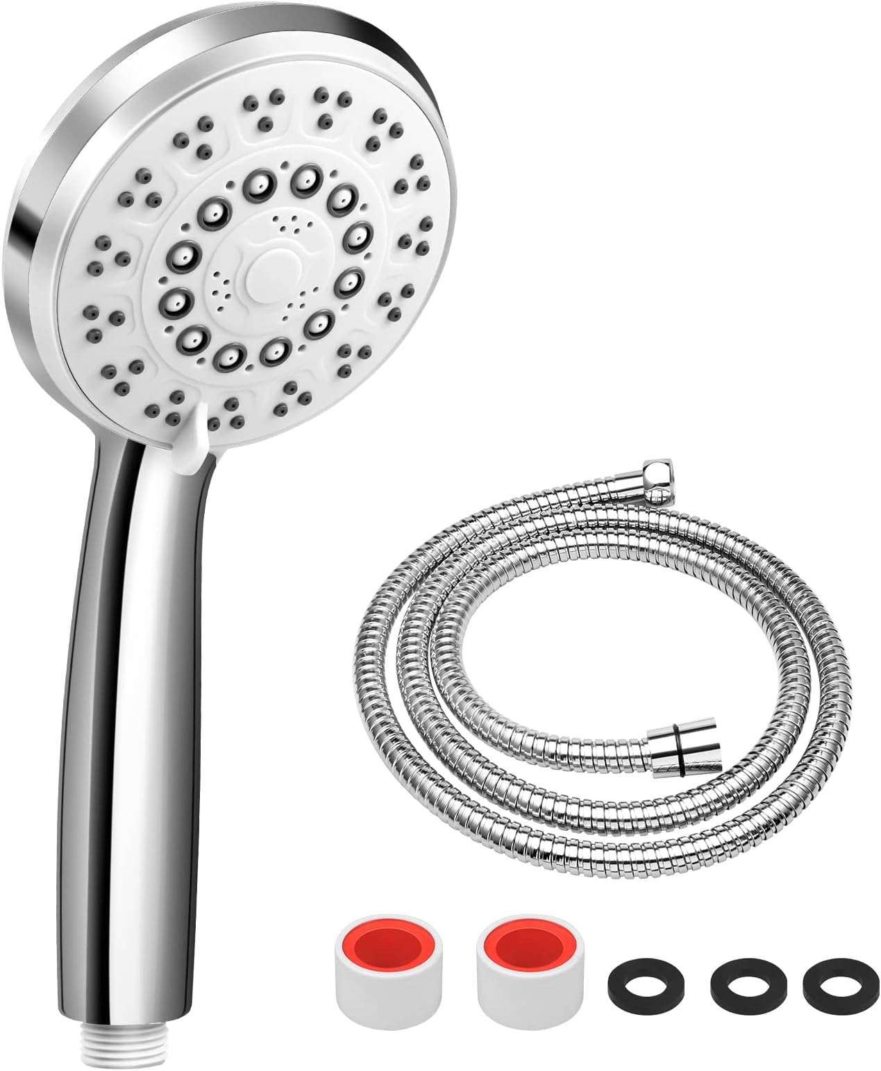 Rovtop Shower Head and Hose Set, 1.5m Stainless Steel Hose with 3 ...
