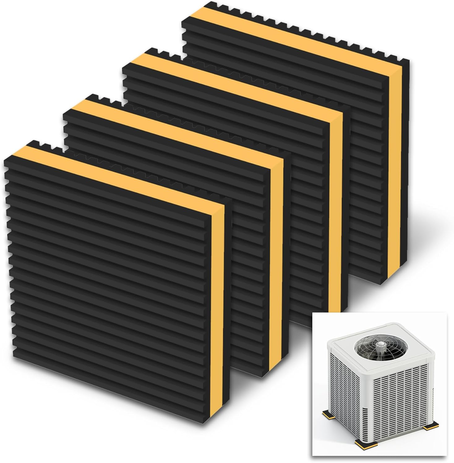 Amazon.com: Memrita 4 Pack Anti Vibration Pads 4" X 4" X 7/8" Heavy ...