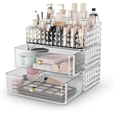 Amazon.com: Rosoenvi Rotating Makeup Organizer, 360° Spinning Skincare Organizers, Adjustable ...