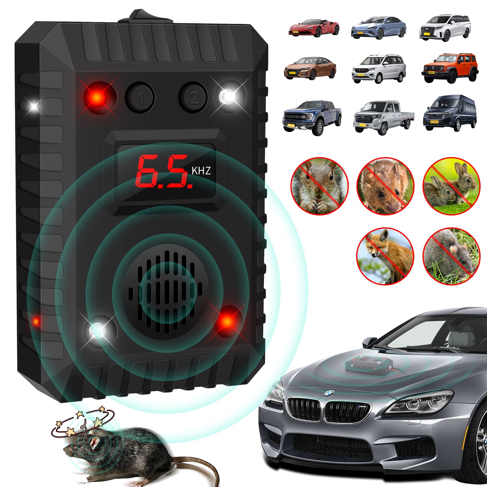 Ultrasonic Rodent Repellent for Car Engines, Pest Repeller Device ...