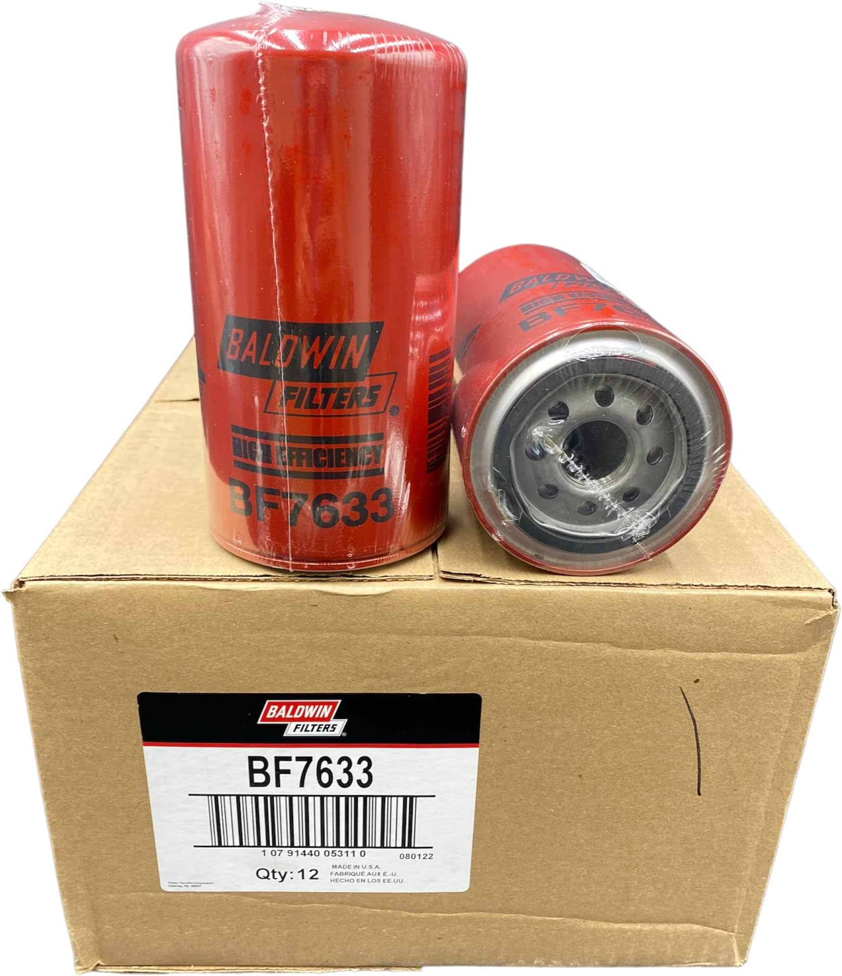 Amazon.com: BF7633 Baldwin Fuel Filter Replace 1R0750 (Pack of 12 ...