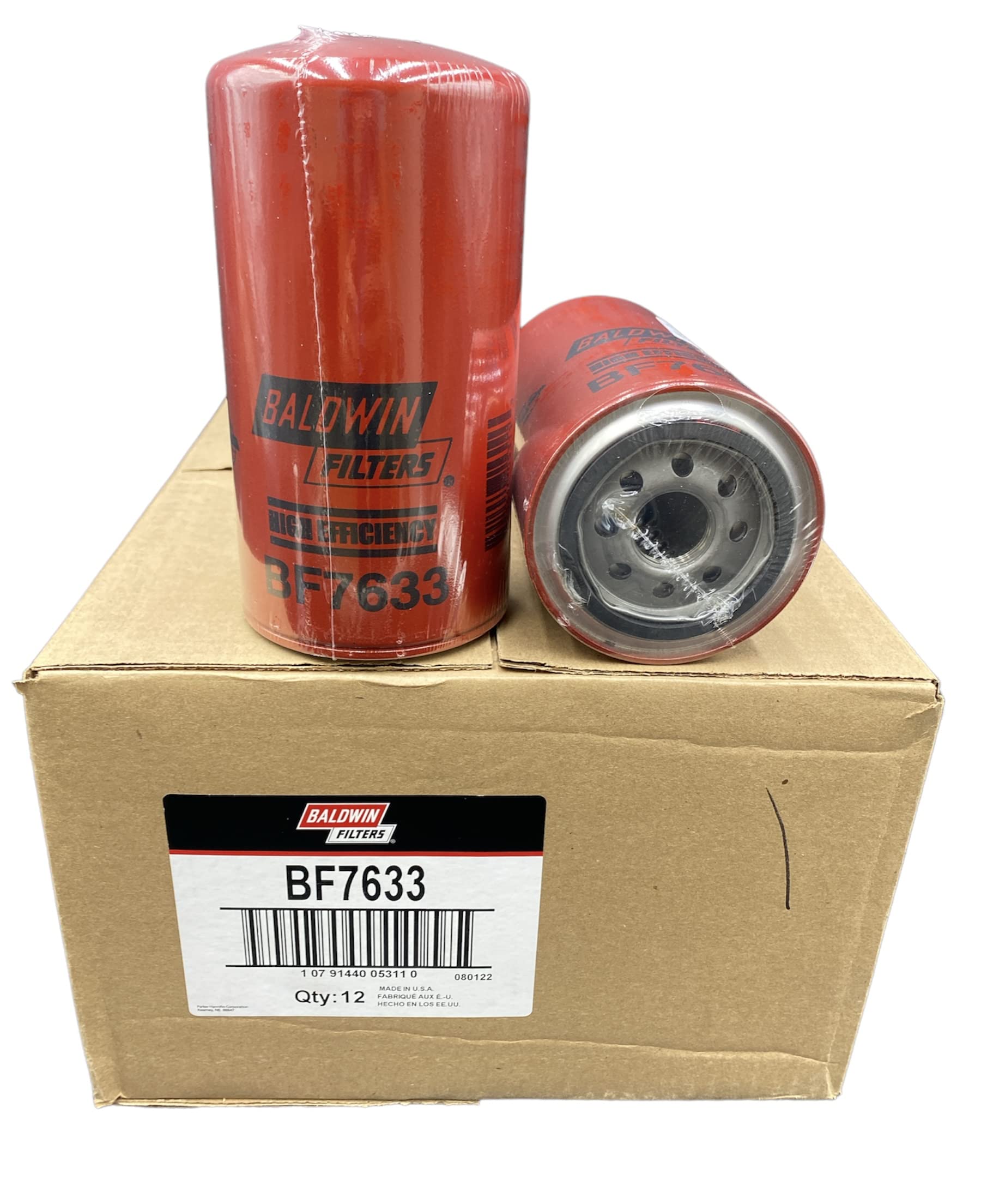 Amazon.com: BF7633 Baldwin Fuel Filter Replace 1R0750 (Pack of 12 ...