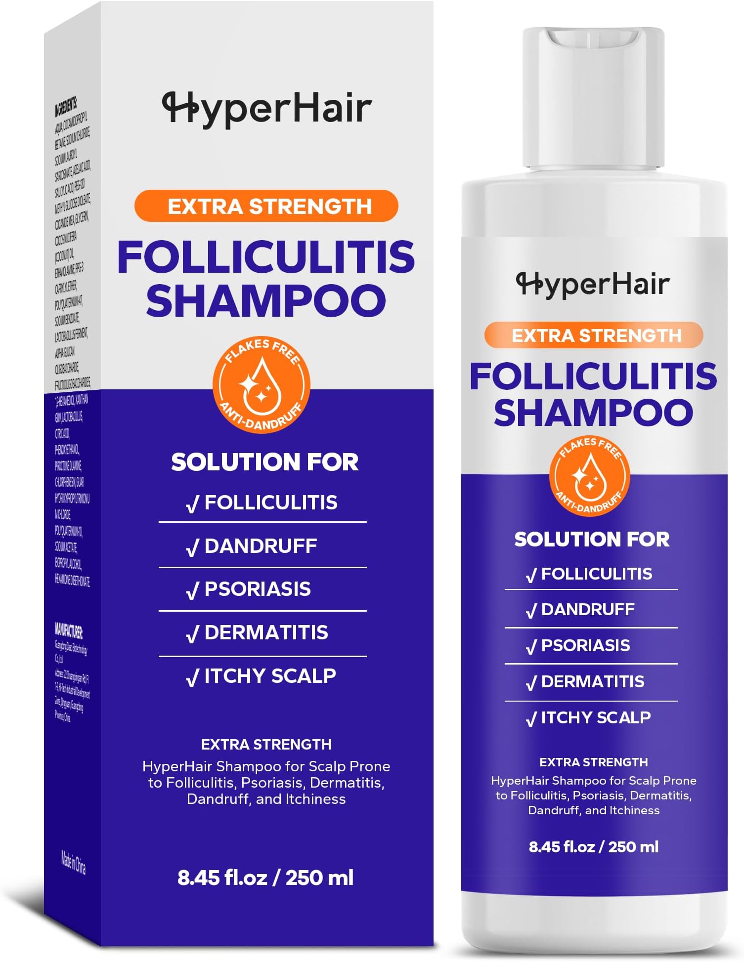Amazon.com : HyperHair Psoriasis Shampoo (8.45 Fl Oz), Medicated ...