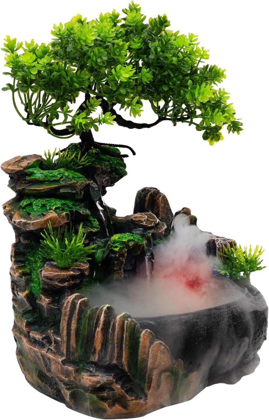 Amazon.com: DYRABREST Indoor Relaxation Desktop Fountain Waterfall, Zen ...