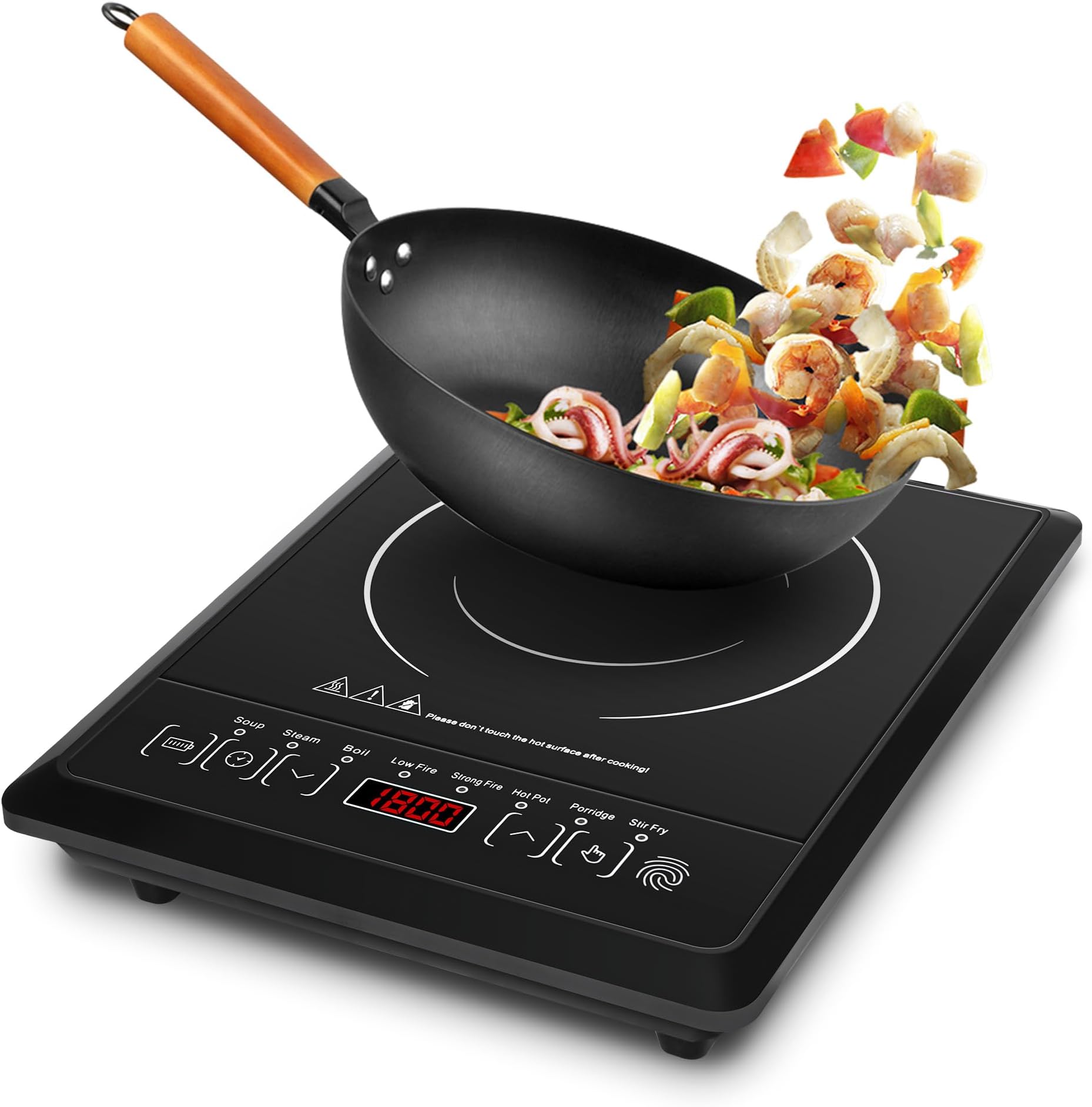 Amazon.com: Portable Induction cooktop.Powerful 2200 W Electric Cooktop ...