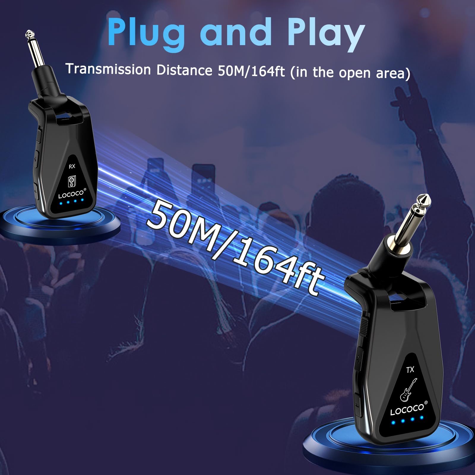 Snapklik.com : Wireless Guitar System Transmitter Receiver: UHF ...