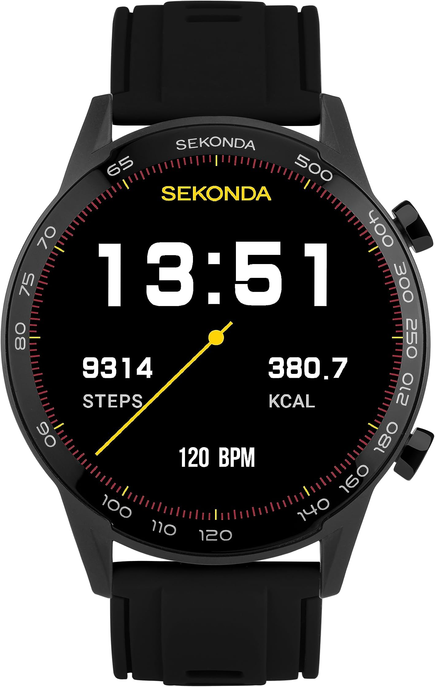 Sekonda Active Plus Smart Watch Gift Set 45mm with Black Silicone Strap ...