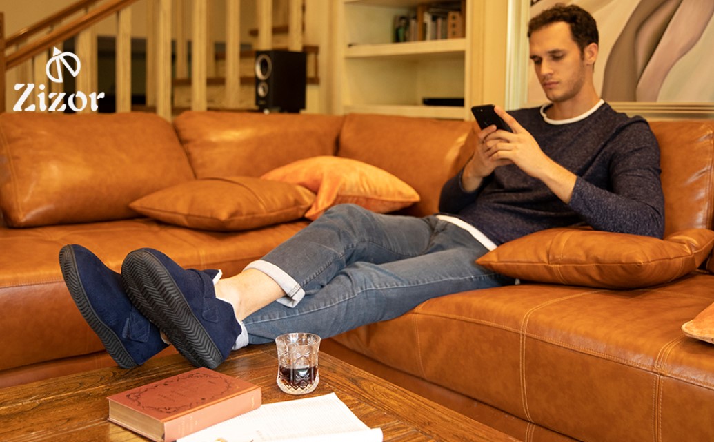 Watch ZIZOR Men＇s Adjustable Wrap Closed Back Memory Foam Slippers on ...