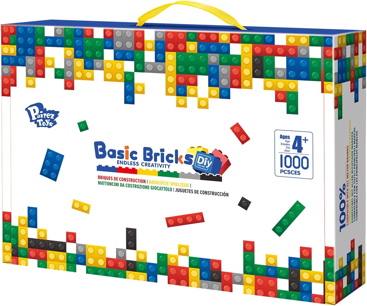 Amazon.com: Pairez Toys 1000 Piece Building Blocks Set, Classic ...