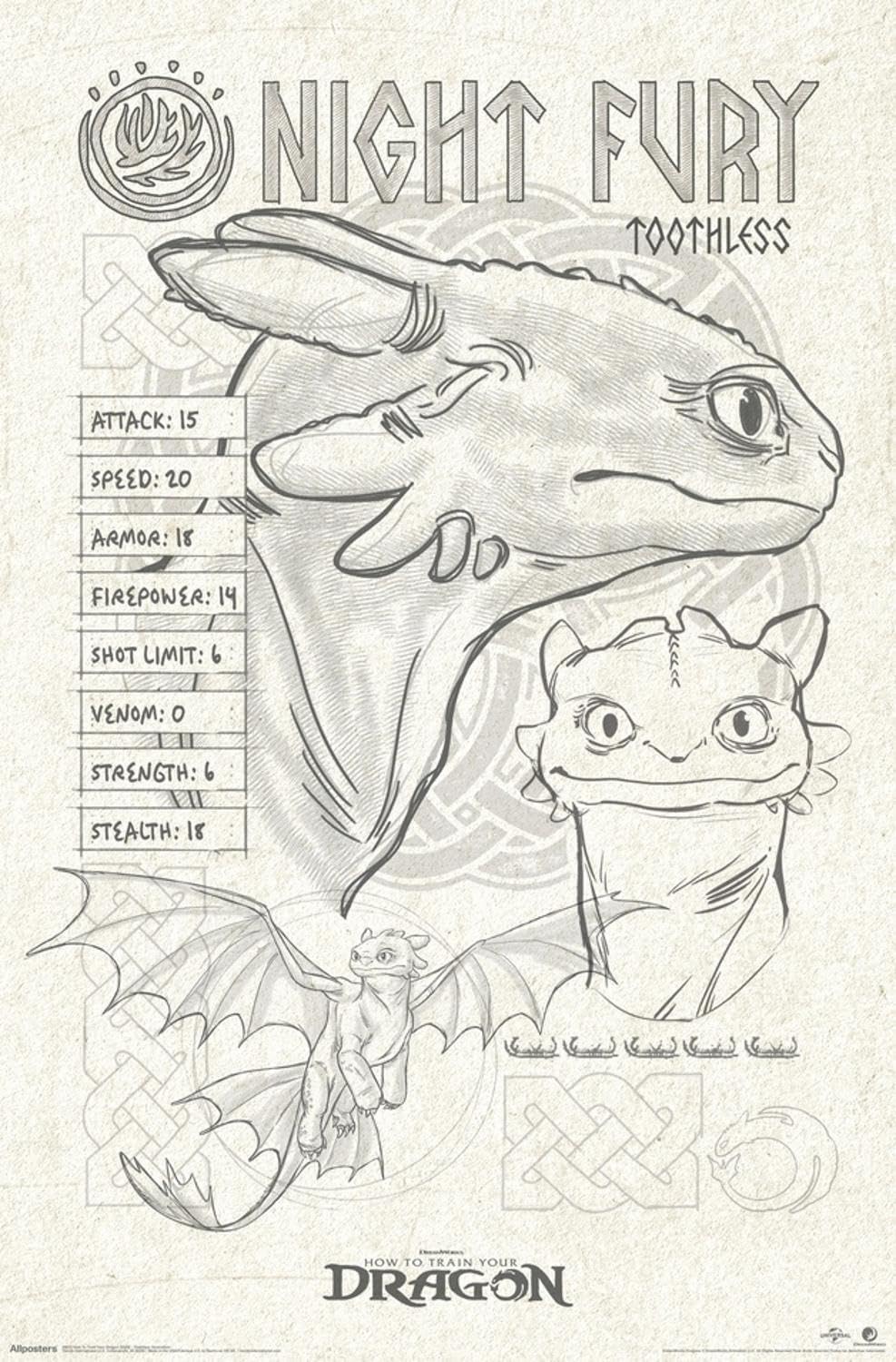 Amazon.com: How To Train Your Dragon (2025) - Toothless Illustration ...