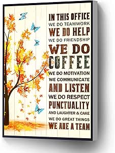 Amazon.com: In This Office We Do Teamwork Canvas Wall Art Motivational ...
