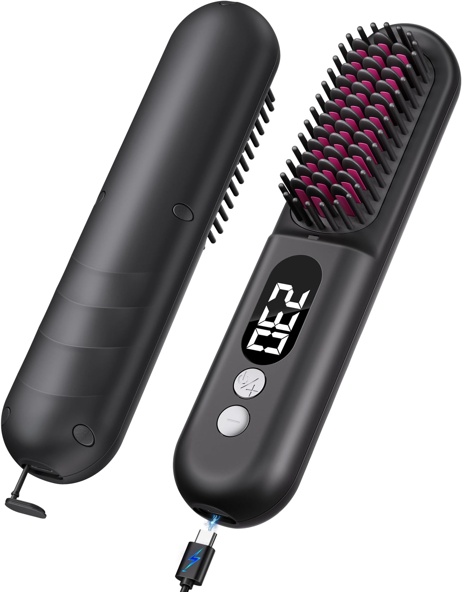Amazon.com : Easywave Cordless Hair Straightener Brush: Portable ...