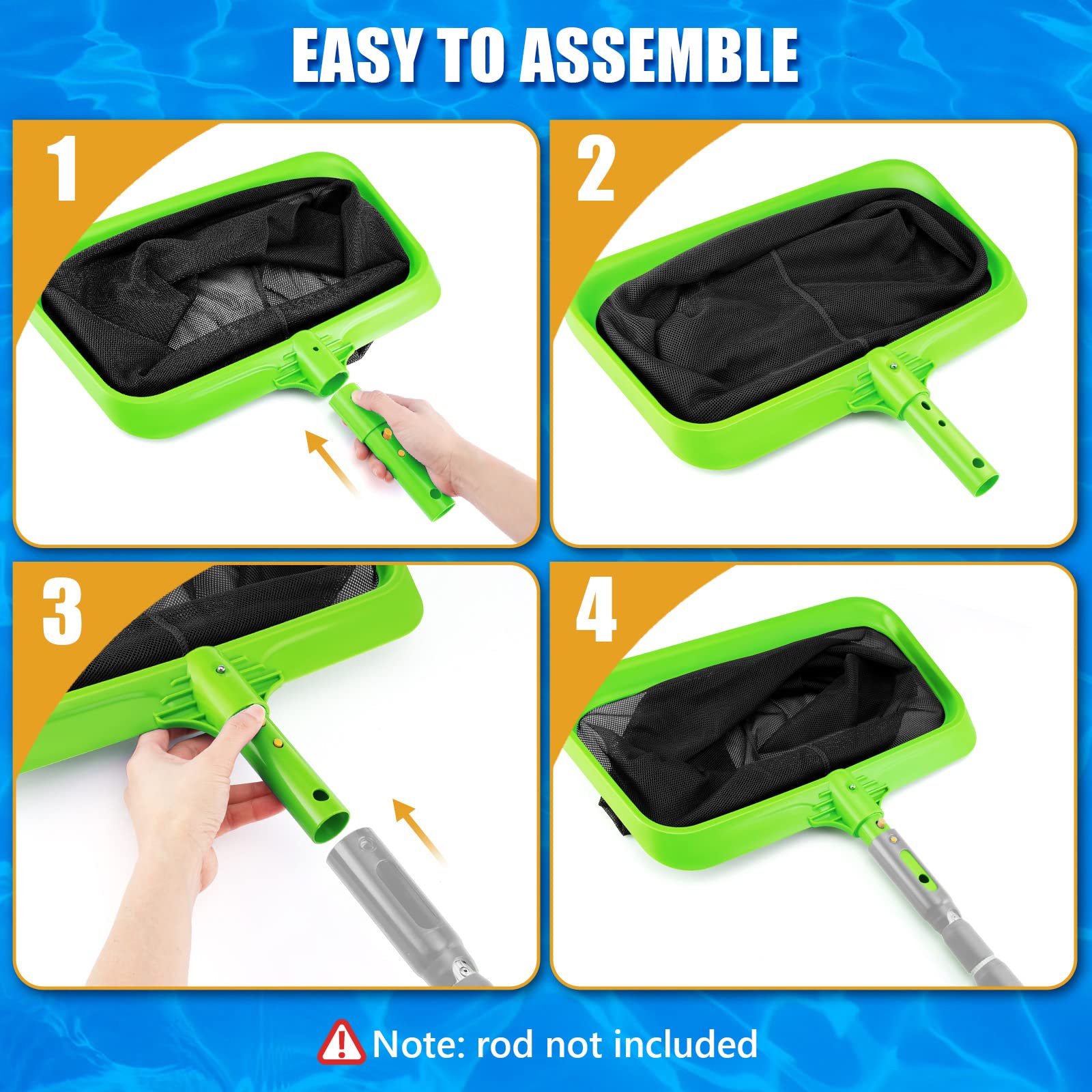 Snapklik.com : Heavy Duty Swimming Pool Skimmer Net - Fine Nylon Mesh ...