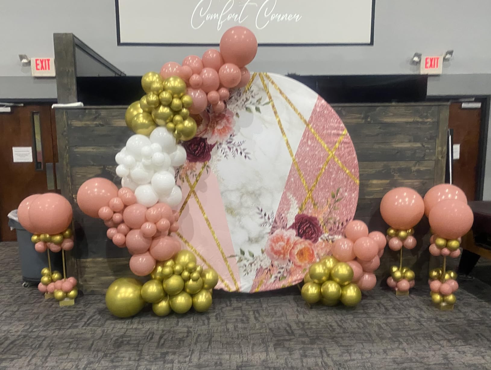 $2/mo - Finance Pink Balloon Garland Arch Kit with Hot Pink Rose Gold ...