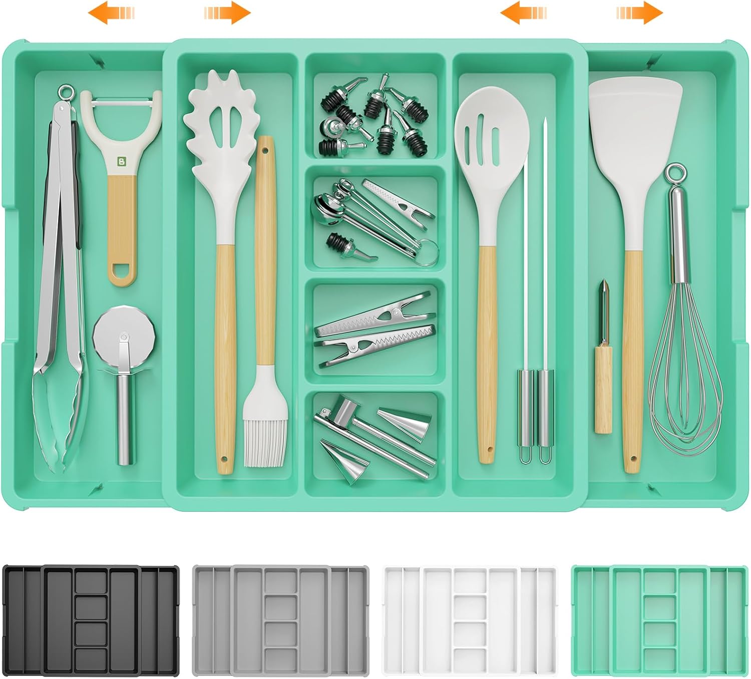 Amazon.com - KreuRaxy Expandable Cooking Utensil Organizer Tray for ...