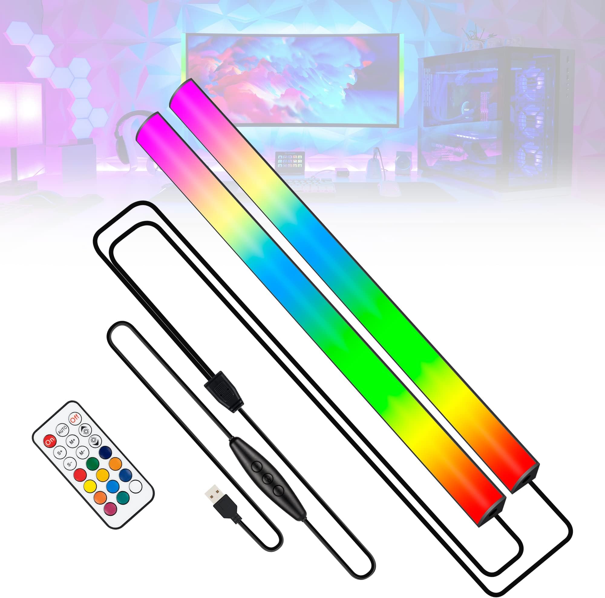 LUXSWAY Plug in Color Changing Led Bar Light,Led RGB Strip Light with ...