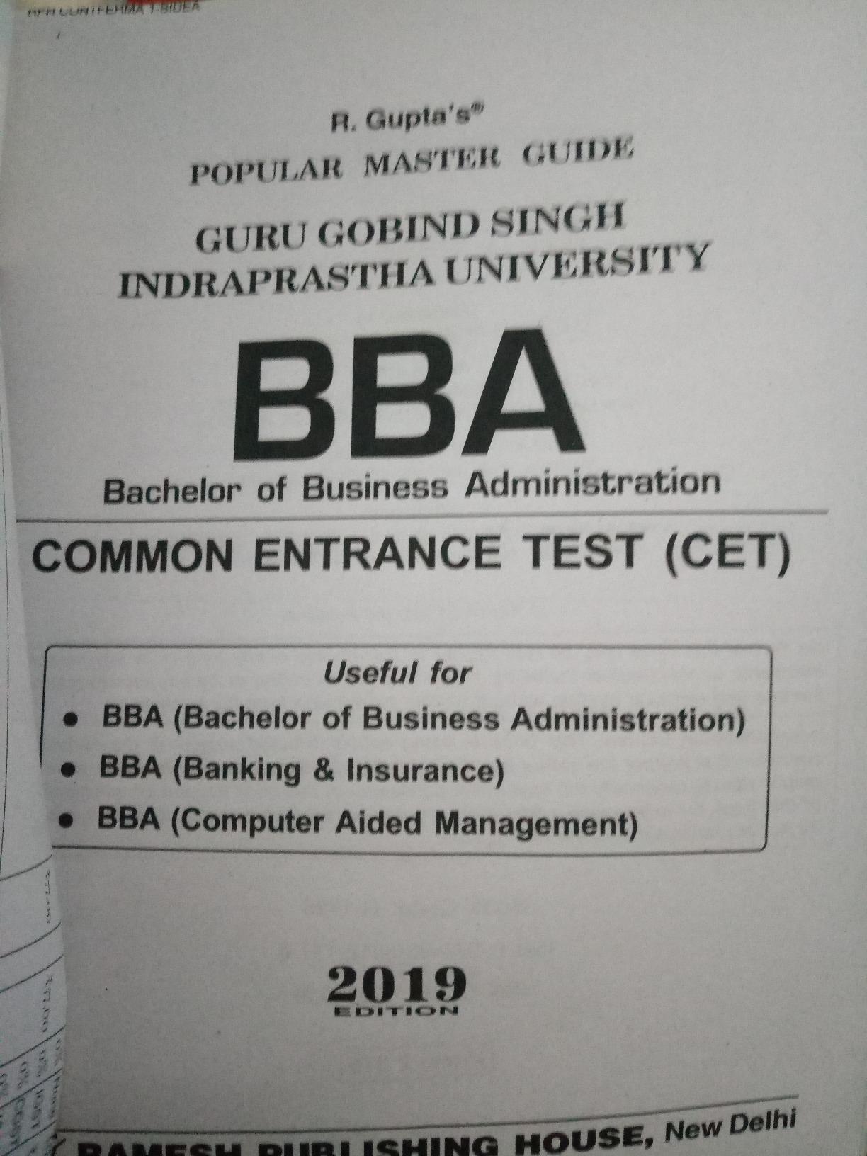 Buy GGSIPU: BBA Common Entrance Test (CET) Guide Book Online at Low ...