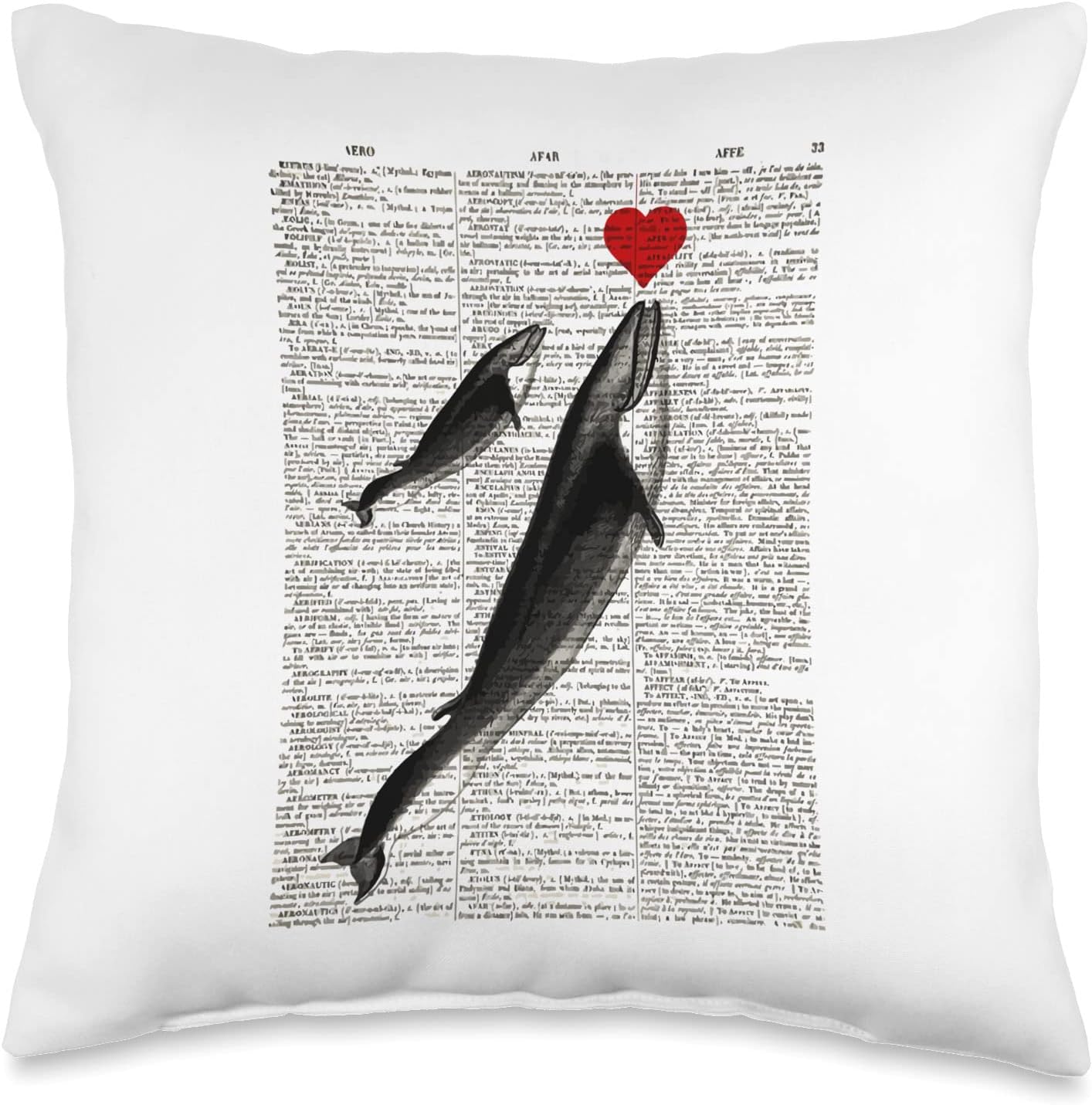 Amazon.com: whales heart shape Cute Ocean Mammals Whale Breeds Heart ...
