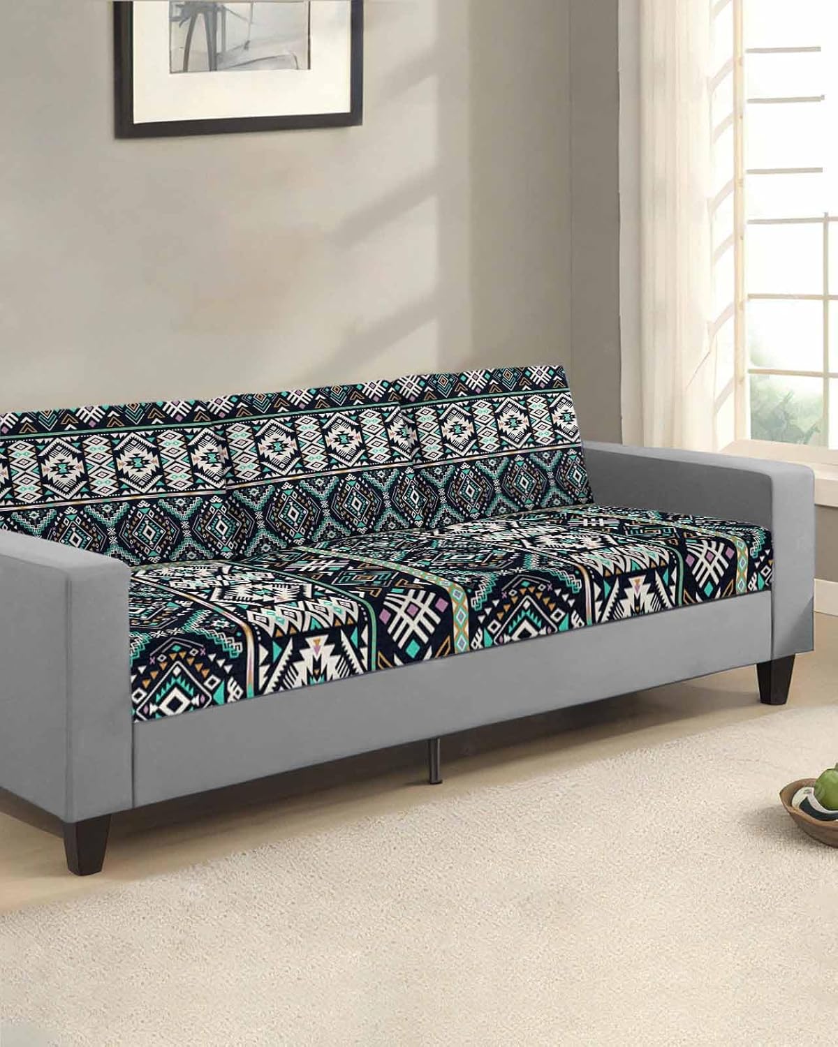 Amazon.com: Southwestern Aztec Stretch Couch Sofa Cushion Covers ...