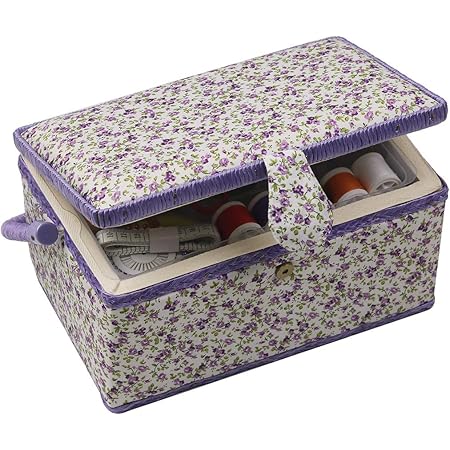 Amazon.com: PRIMO SUPPLY Expandable Sewing Box - Seamstress Wooden Box ...