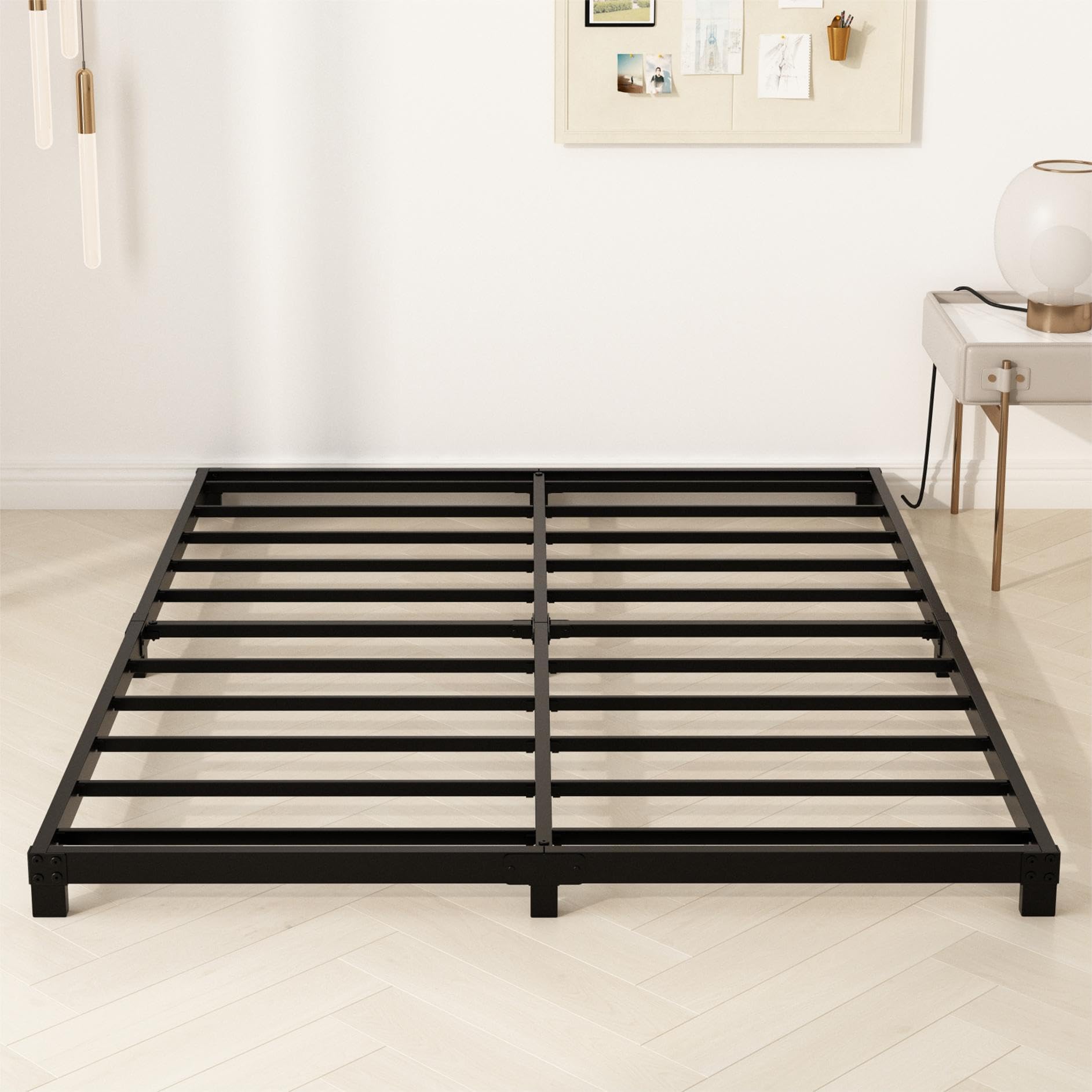 Amazon.com: Mellow Modernista Low Profile 6 Inch Metal Platform Bed ...