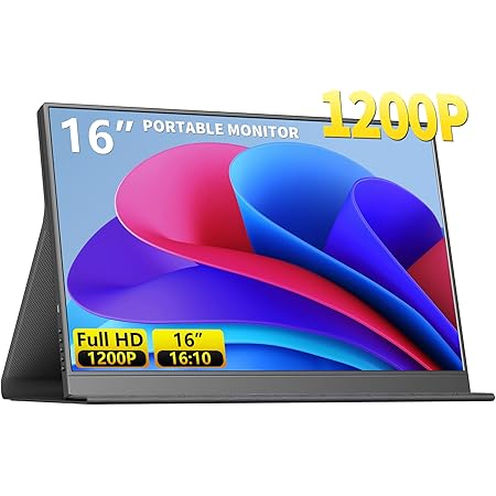 Amazon.com: Portable Monitor ReHisk 15.6'' FHD 1080P Laptop Monitor IPS ...