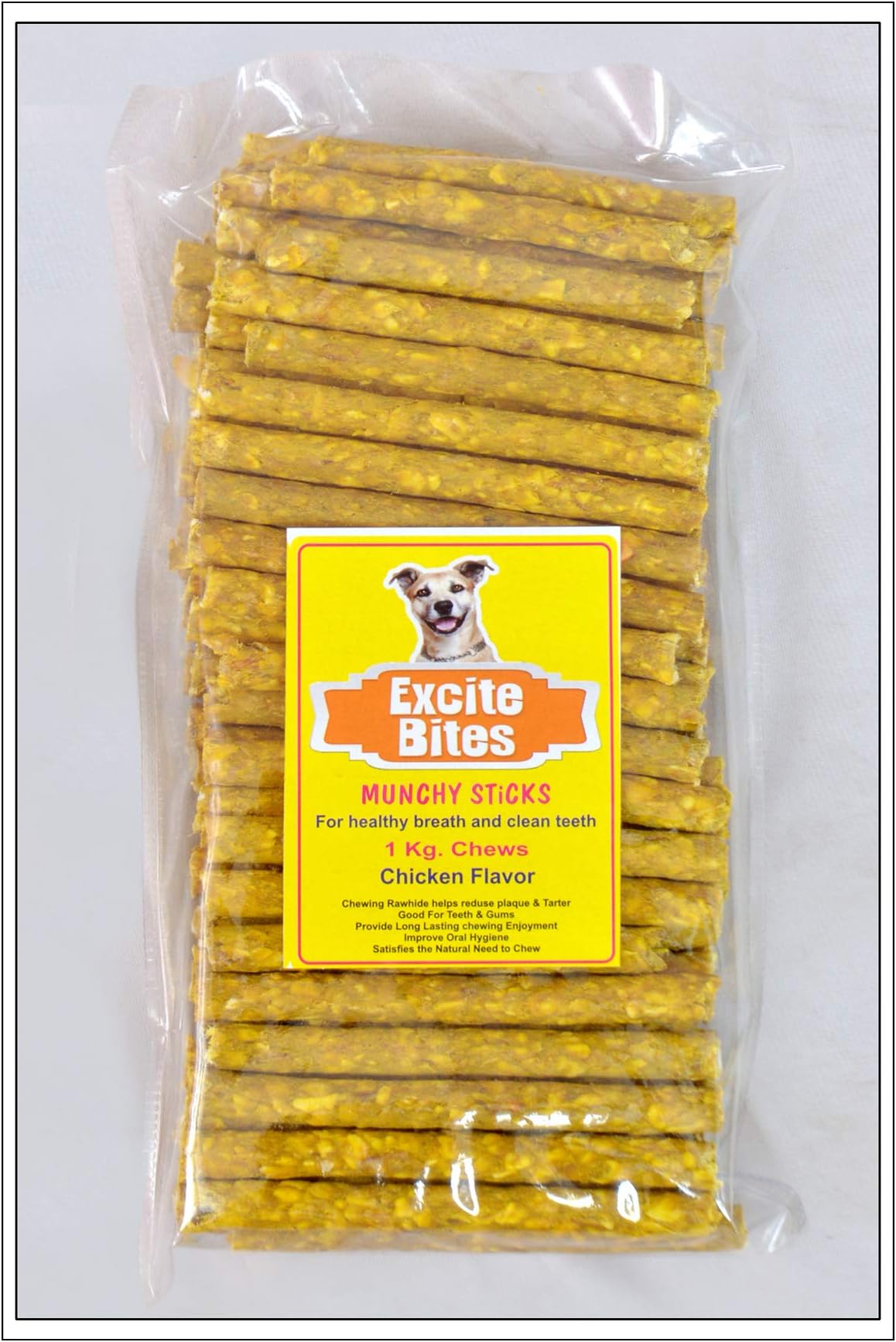 EXCITE BITES Chicken Flavor Dog Chew Stick | Munchy Sticks for Dogs ...