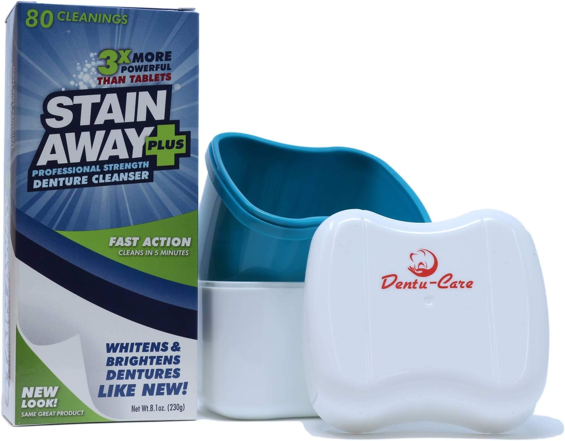 Amazon.com : StainAway Plus Denture Cleanser 5-Minute Fast Action 8.1oz ...