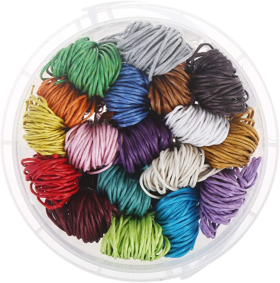 Amazon.com: 196yards Waxed Cotton Cord 32.8ft/Color Bracelet Thread 1mm ...