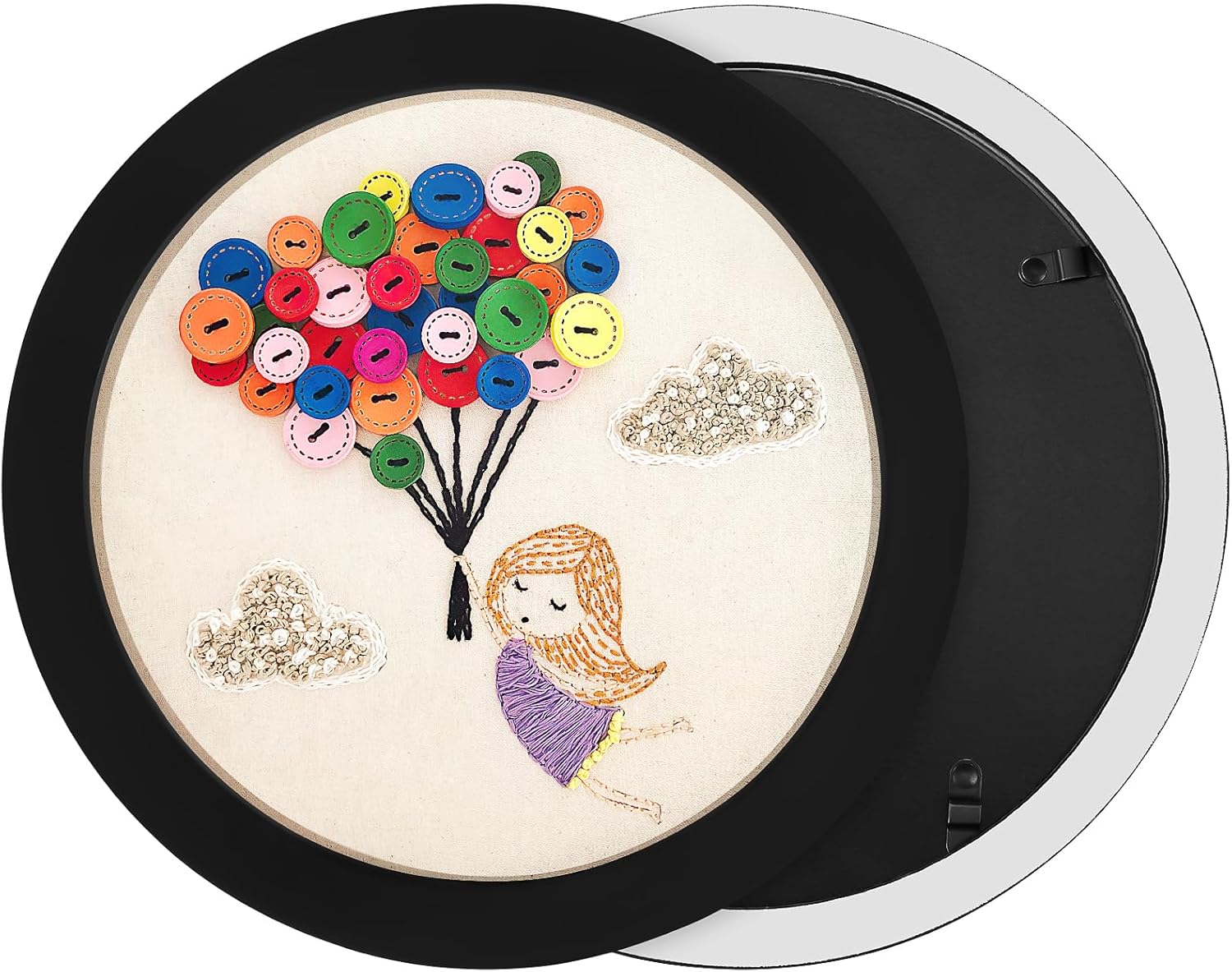 Amazon.com: DIYEAH Embroidery Hoop - Round Cross Stitch Hoop Stand Wall ...